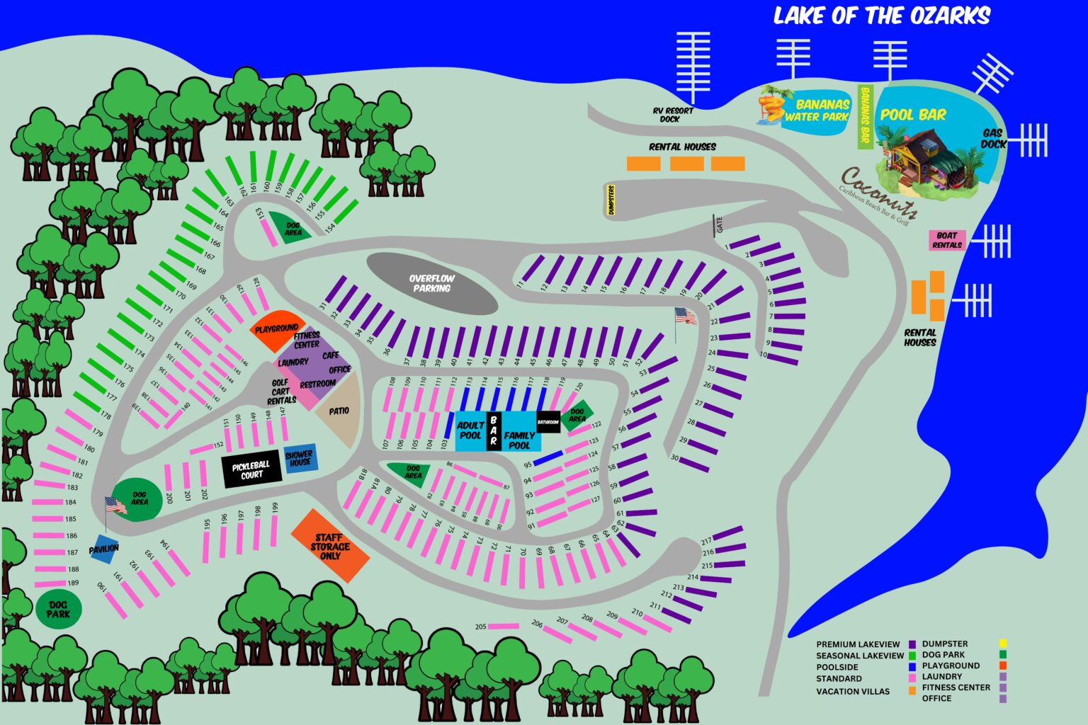 Park Map - Coconuts RV Resort